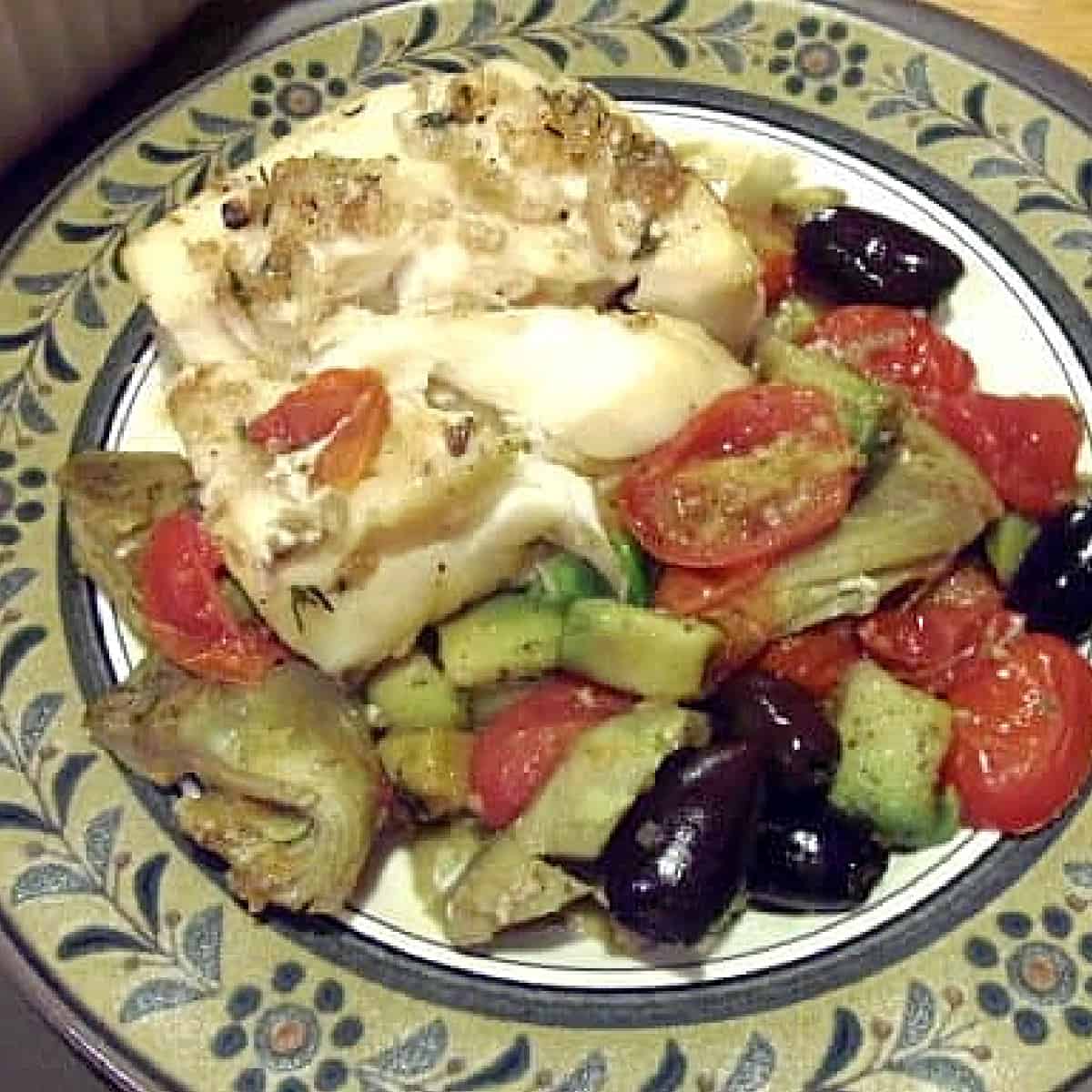 Mediterranean Baked Cod Recipe - Kudos Kitchen by Renee