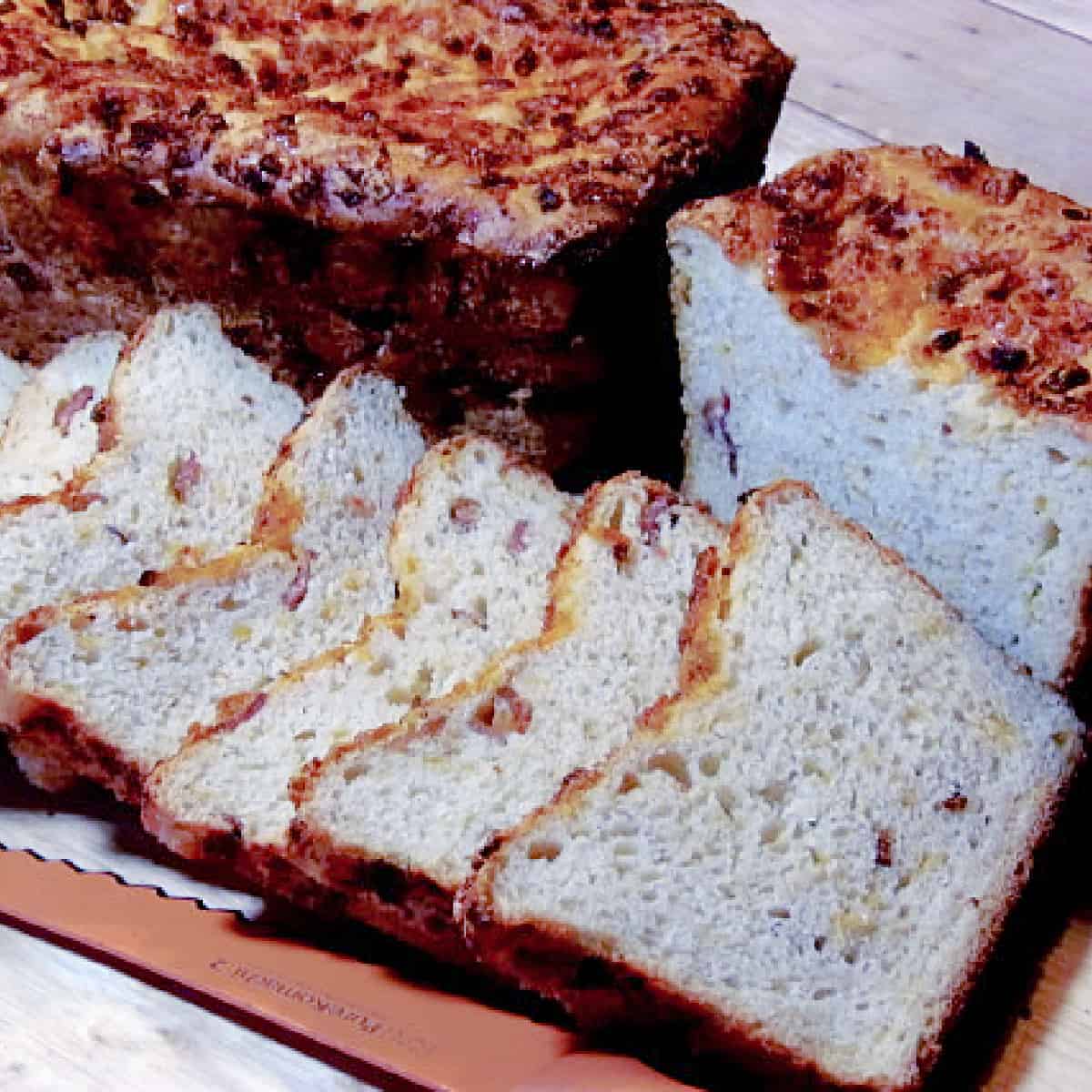 Bacon Cheddar Scallion Bread Recipe - Kudos Kitchen by Renee