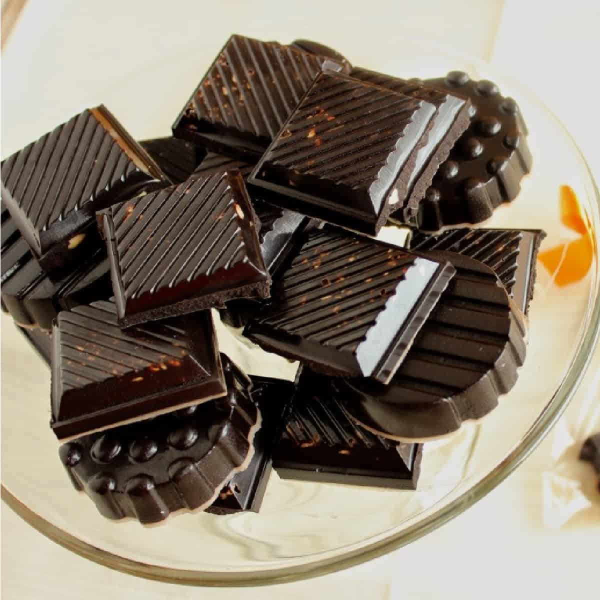 Dark Chocolate Candy with Almonds Recipe - Kudos Kitchen by Renee
