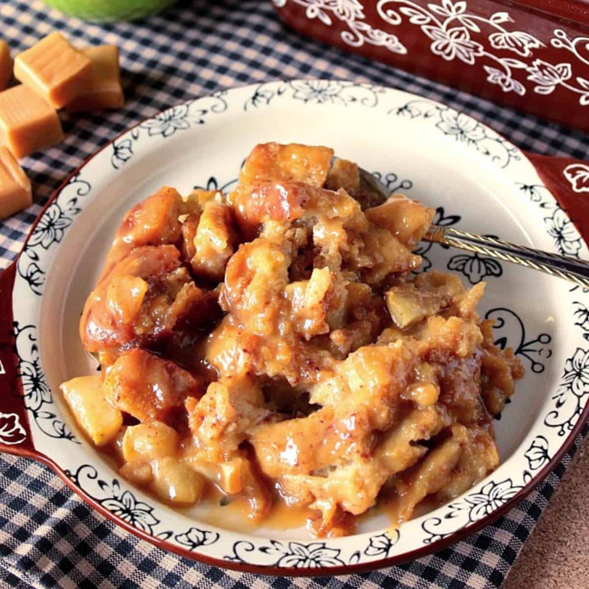 Caramel Apple Bread Pudding Recipe - Kudos Kitchen by Renee