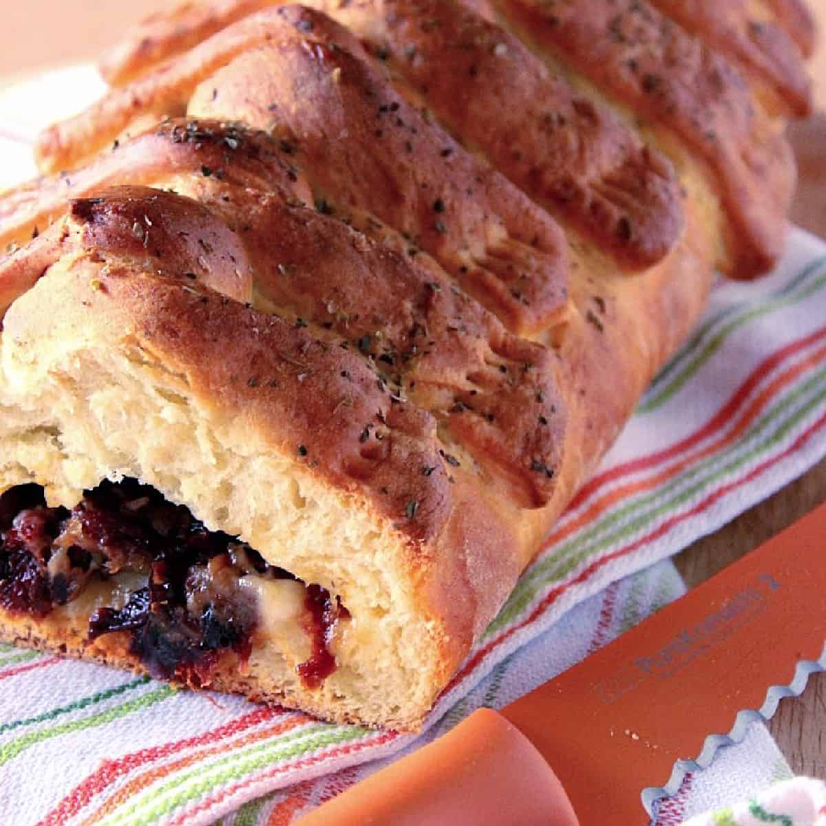 Savory Stuffed Braided Bread Recipe - Kudos Kitchen by Renee