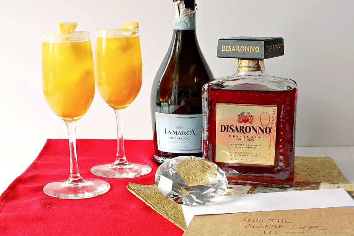 Golden Statue Prosecco Cocktail - Kudos Kitchen by Renee