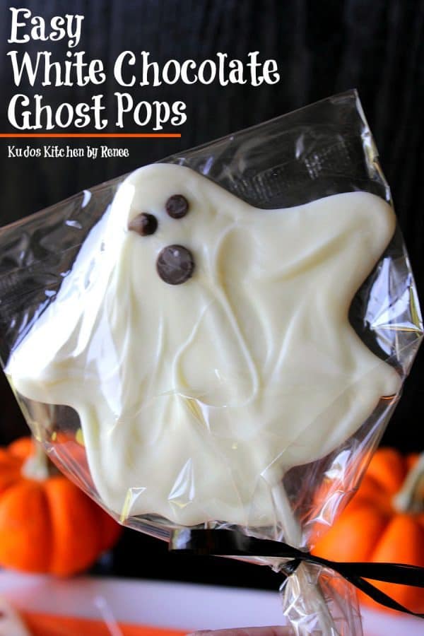White Chocolate Ghost Pops - Kudos Kitchen by Renee