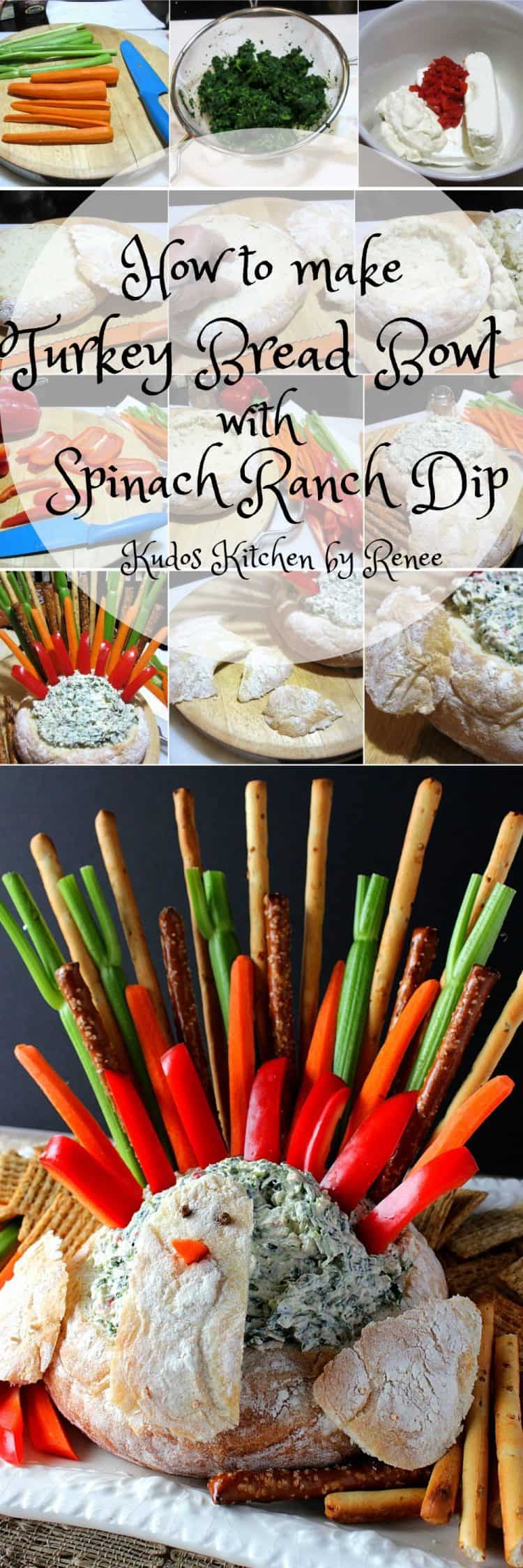 Turkey Bread Bowl Appetizer - Kudos Kitchen by Renee