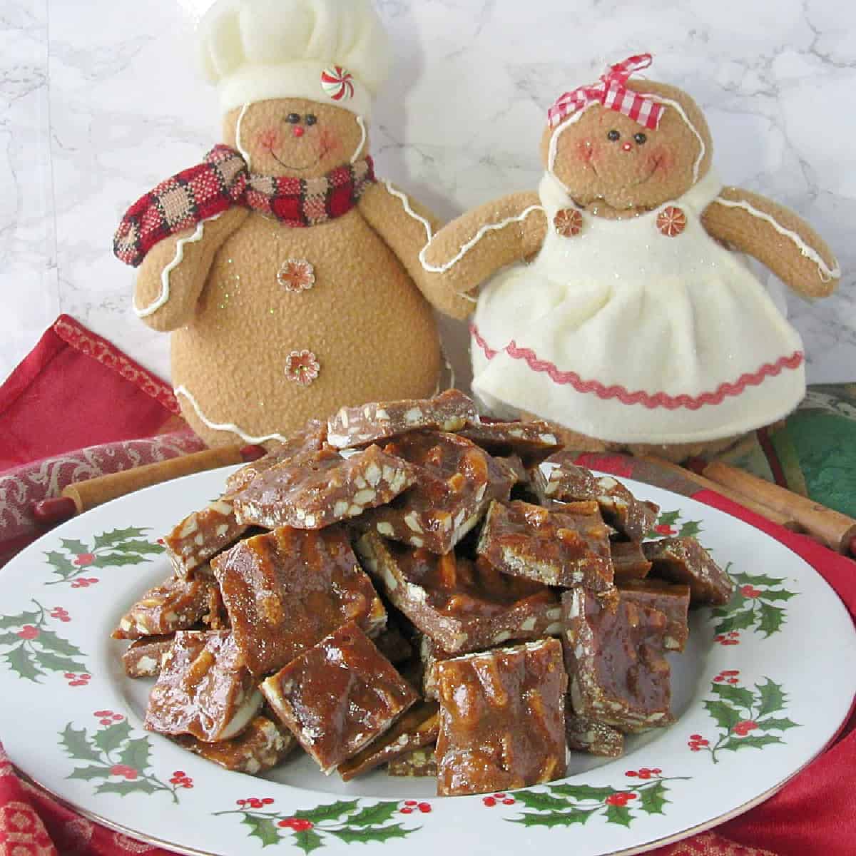 Gingerbread Toffee with Almonds - Kudos Kitchen by Renee
