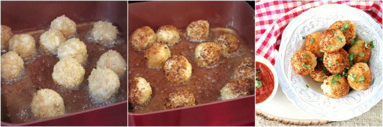 Cheese Stuffed Rice Balls Recipe - Kudos Kitchen by Renee