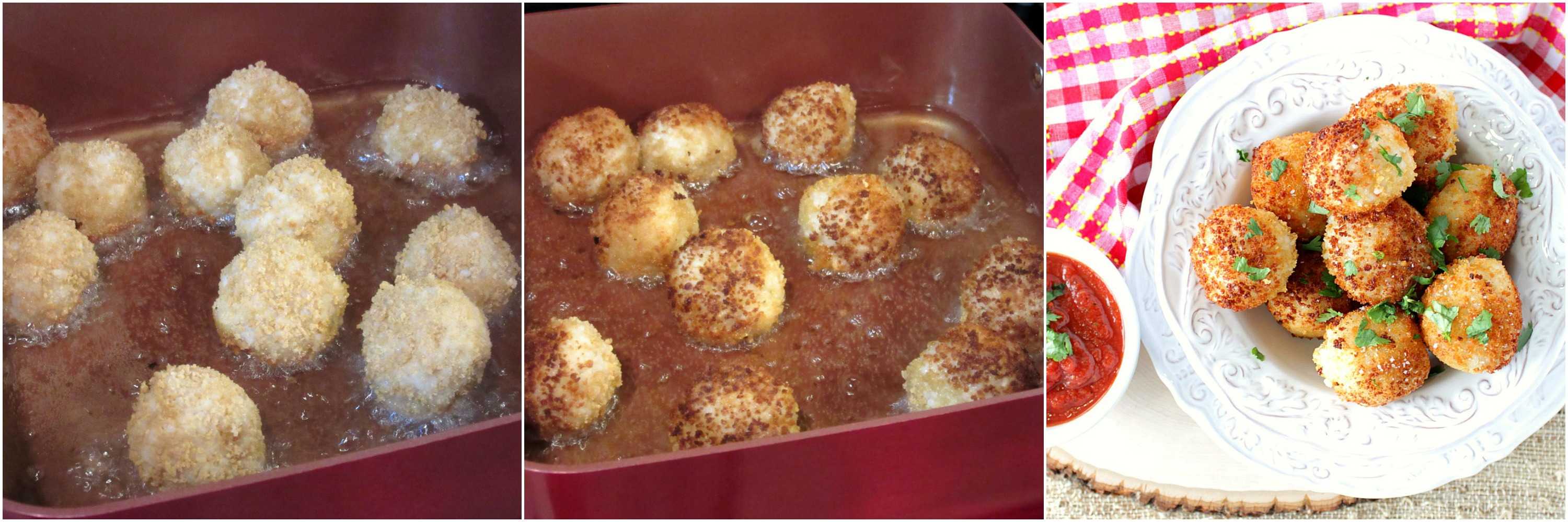 Cheese Stuffed Rice Balls Recipe - Kudos Kitchen by Renee