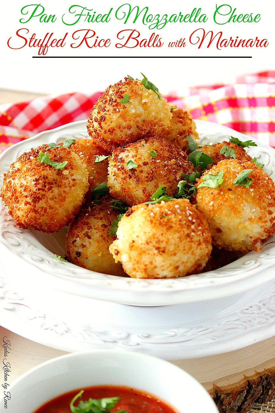 Cheese Stuffed Rice Balls Recipe - Kudos Kitchen by Renee