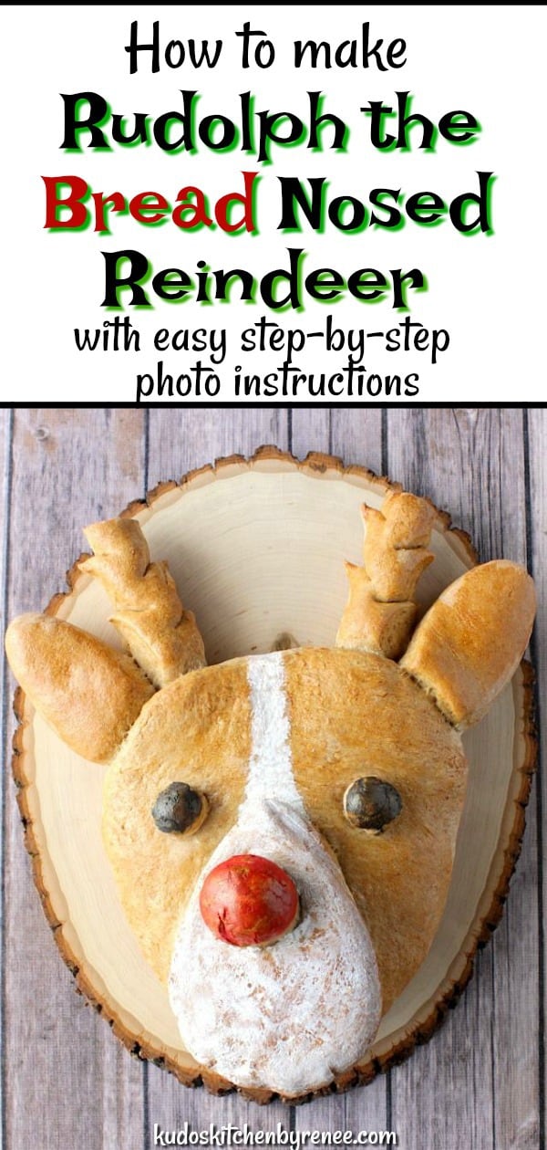 Whole Wheat Rudolph the Bread Nosed Reindeer Recipe - Kudos Kitchen