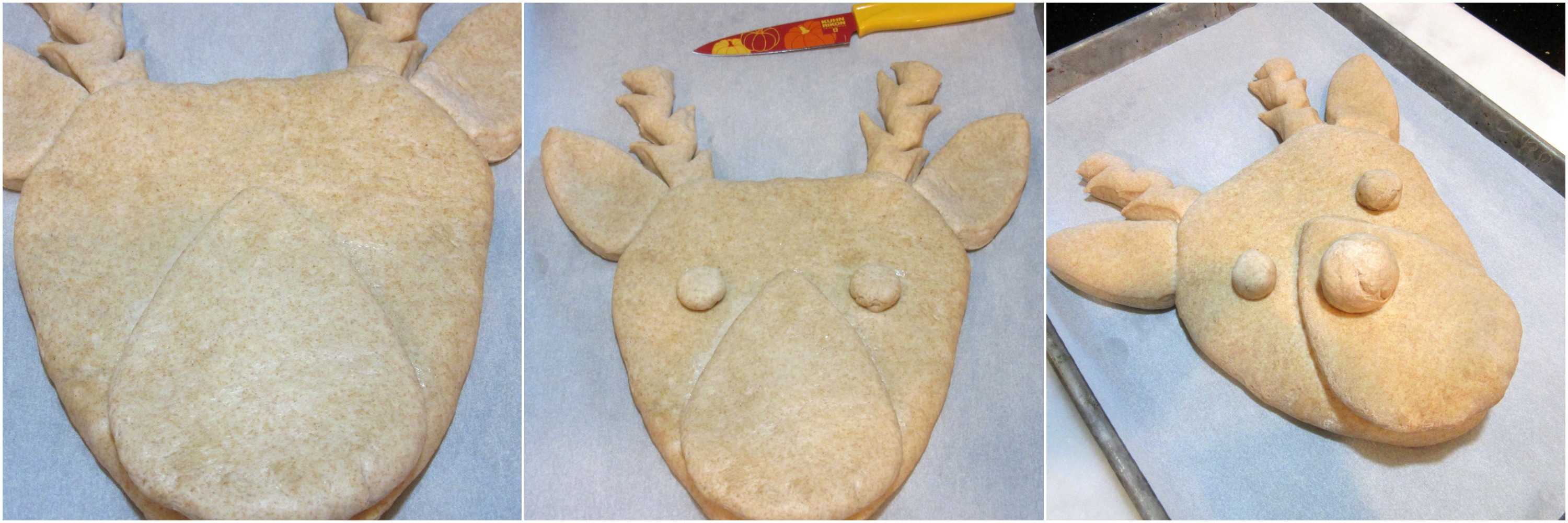 Whole Wheat Rudolph the Bread Nosed Reindeer Recipe - Kudos Kitchen