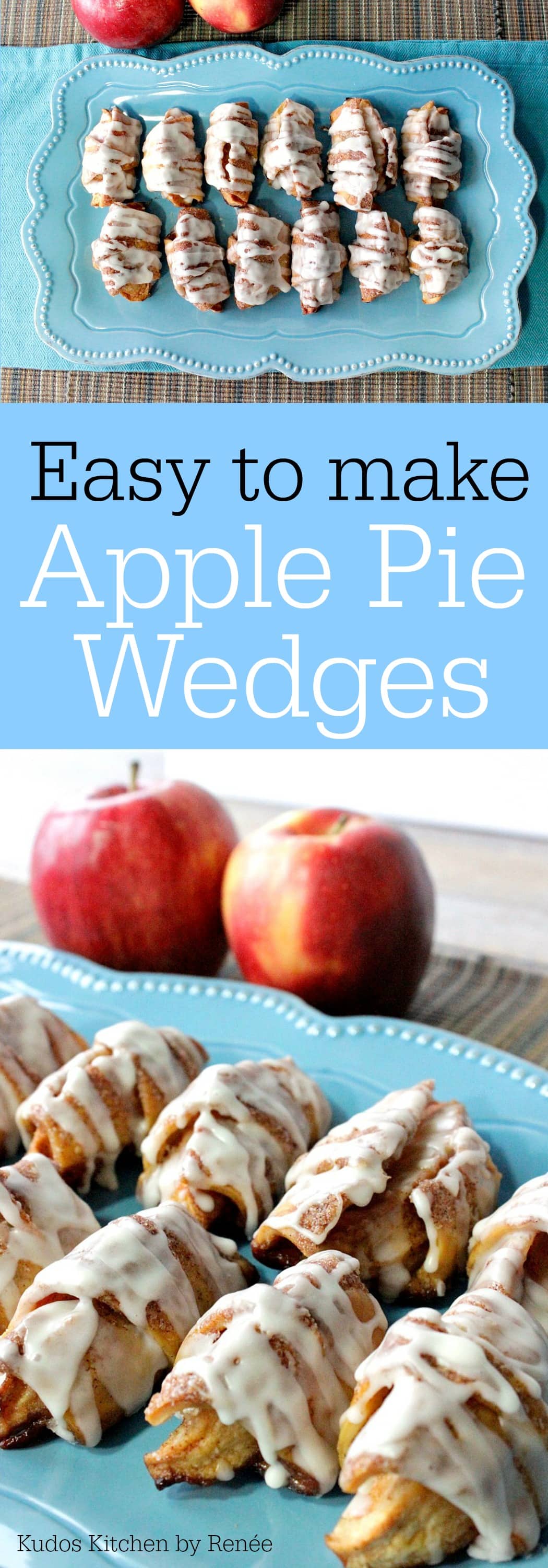 Easy Apple Pie Wedges - Kudos Kitchen by Renee
