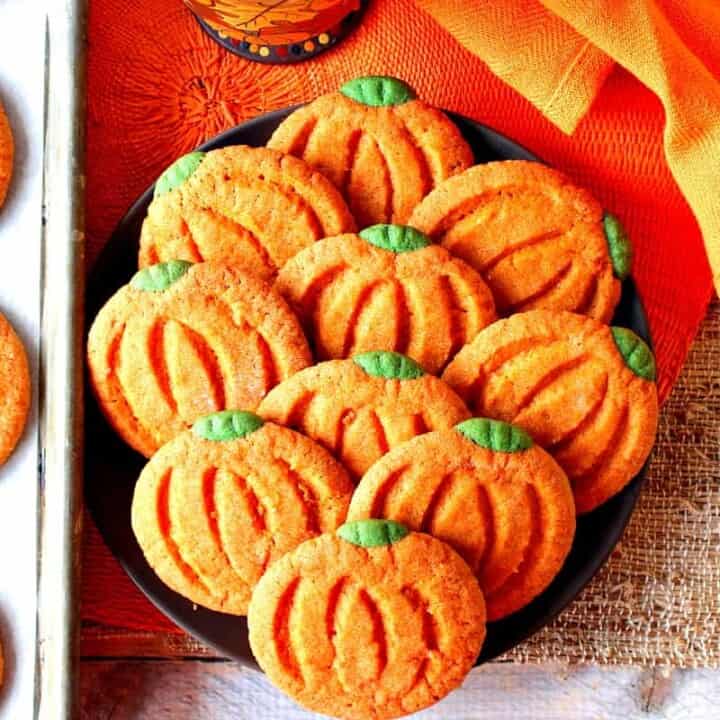 Pumpkin-Shaped Sugar Cookies - Kudos Kitchen by Renee
