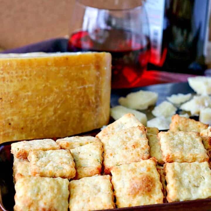 Crispy Golden Parmigiano-Reggiano Parmesan Fennel Crackers