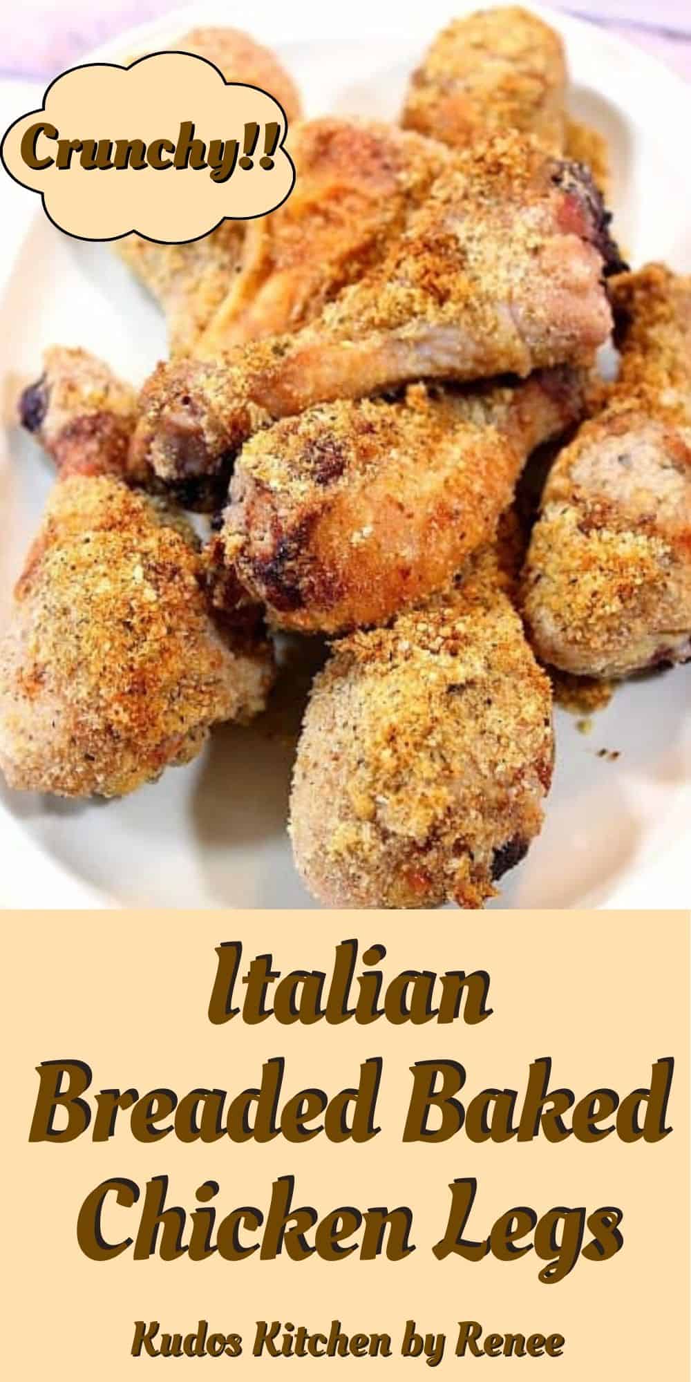 Breaded Baked Italian Chicken Legs - Kudos Kitchen by Renee