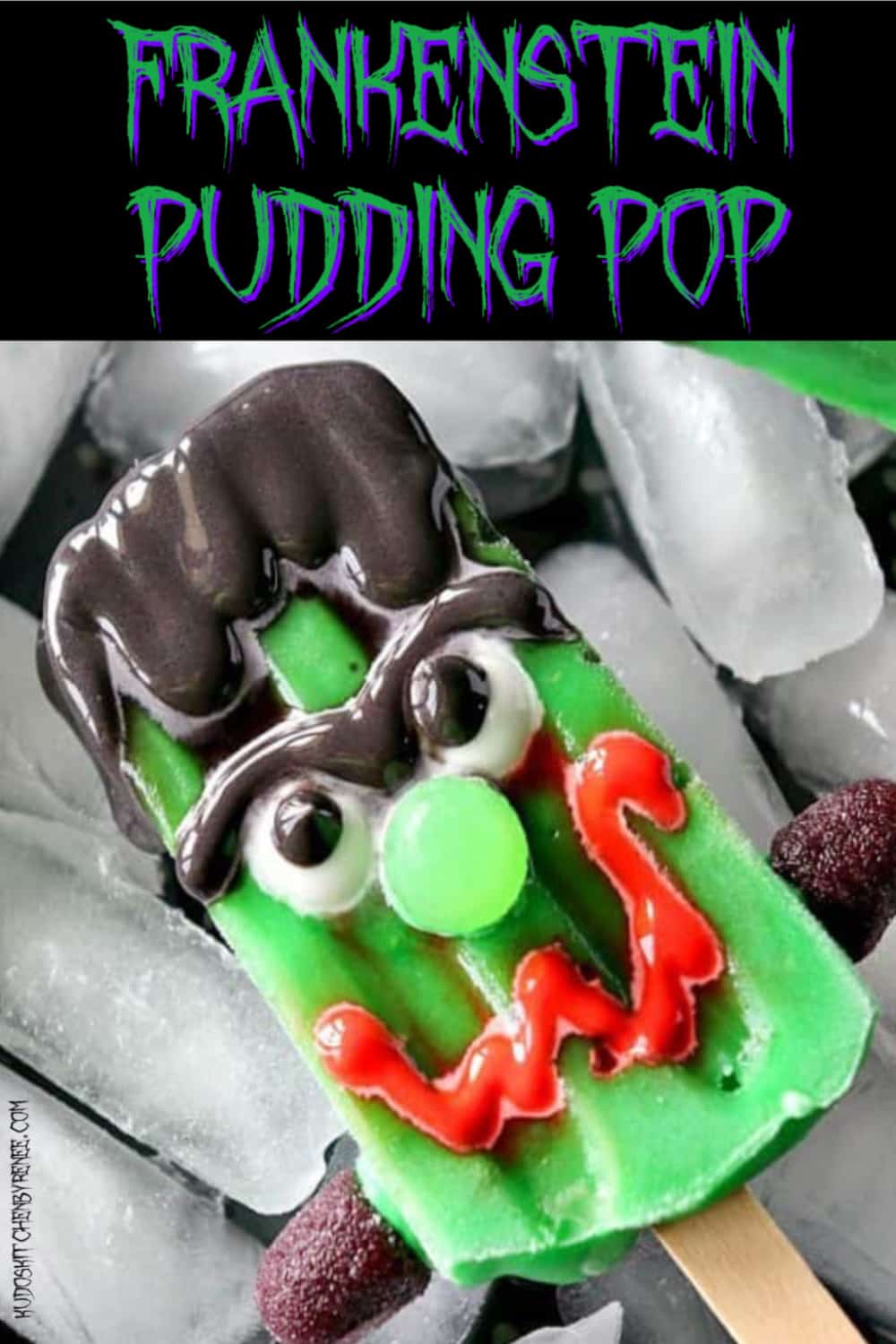 Scary Cool Frozen Frankenstein Pudding Pops Recipe