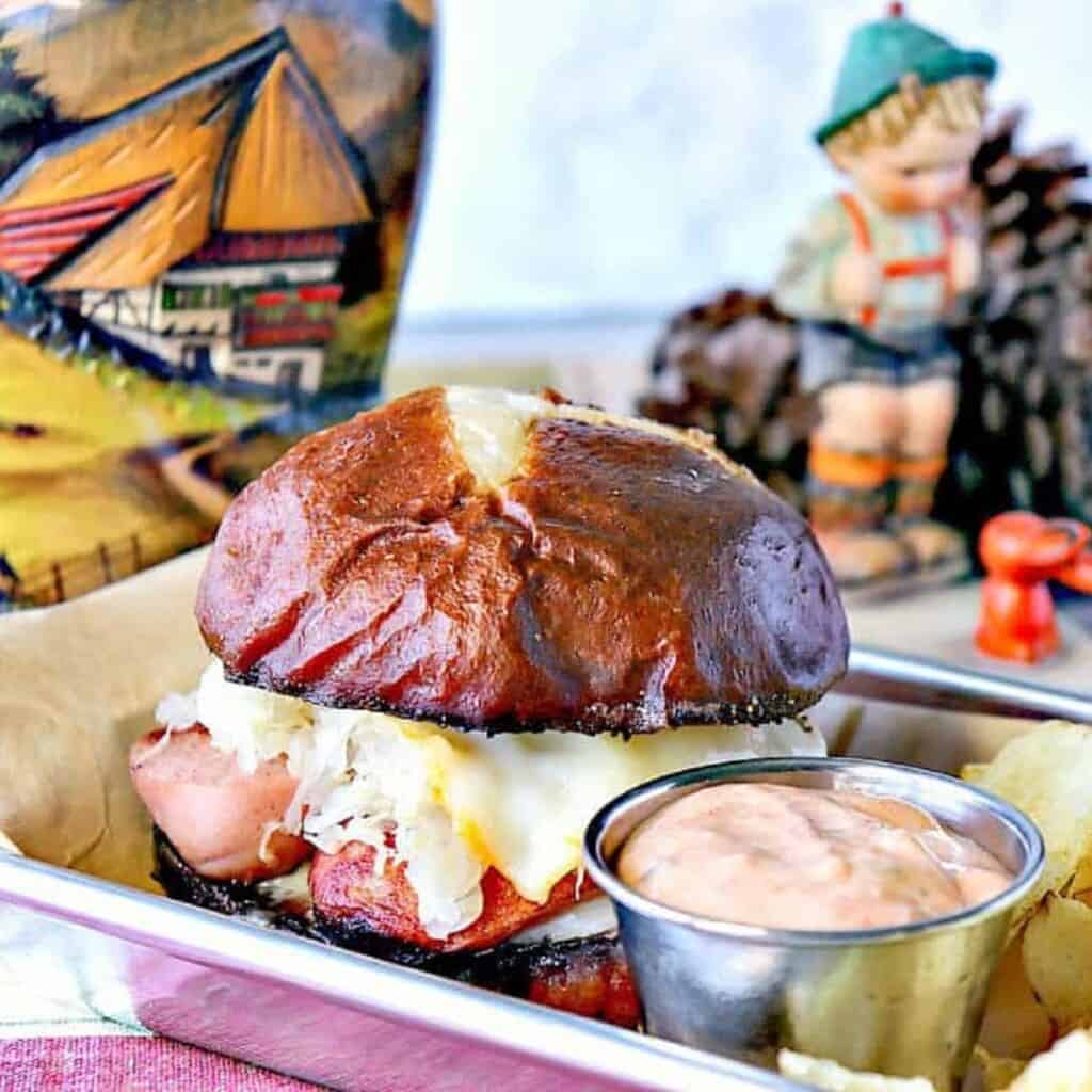 German Knockwurst Sausage Sandwich - Kudos Kitchen by Renee