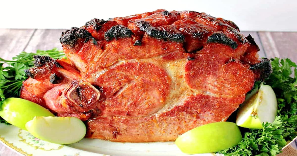 Spiced Apricot Glazed Ham - Kudos Kitchen by Renee