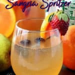 Easy Blackberry Sangria Spritzer with Apples, Oranges & Pears Recipe