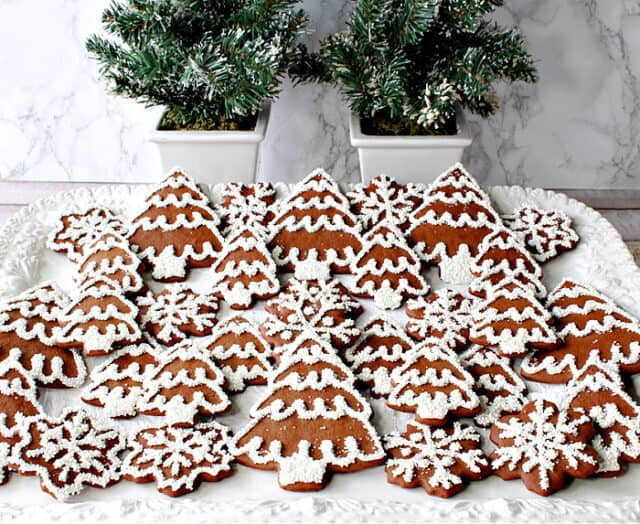 Gingerbread Trees and Snowflake Cookies - Kudos Kitchen by Renee