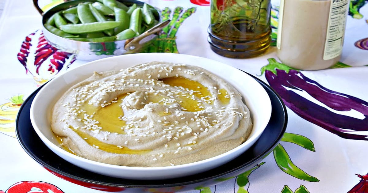 Roasted Eggplant and Chickpea Hummus Recipe - Kudos Kitchen