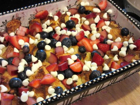 Red, White, and Blue Bread Pudding Recipe - Kudos Kitchen by Renee