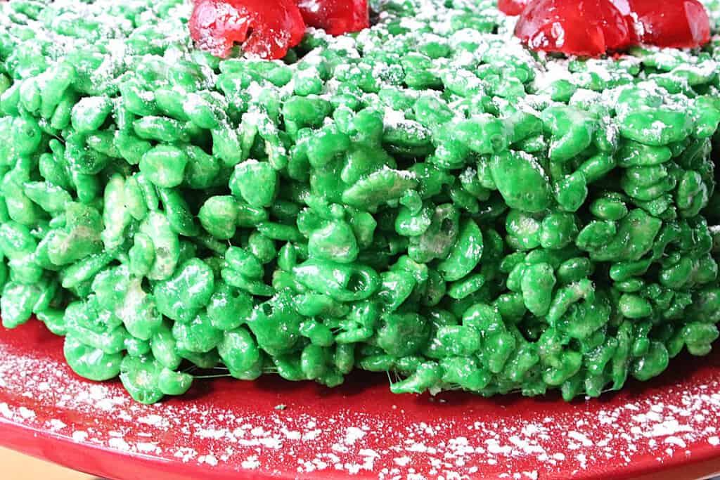 Rice Krispies Christmas Wreath - Kudos Kitchen by Renee
