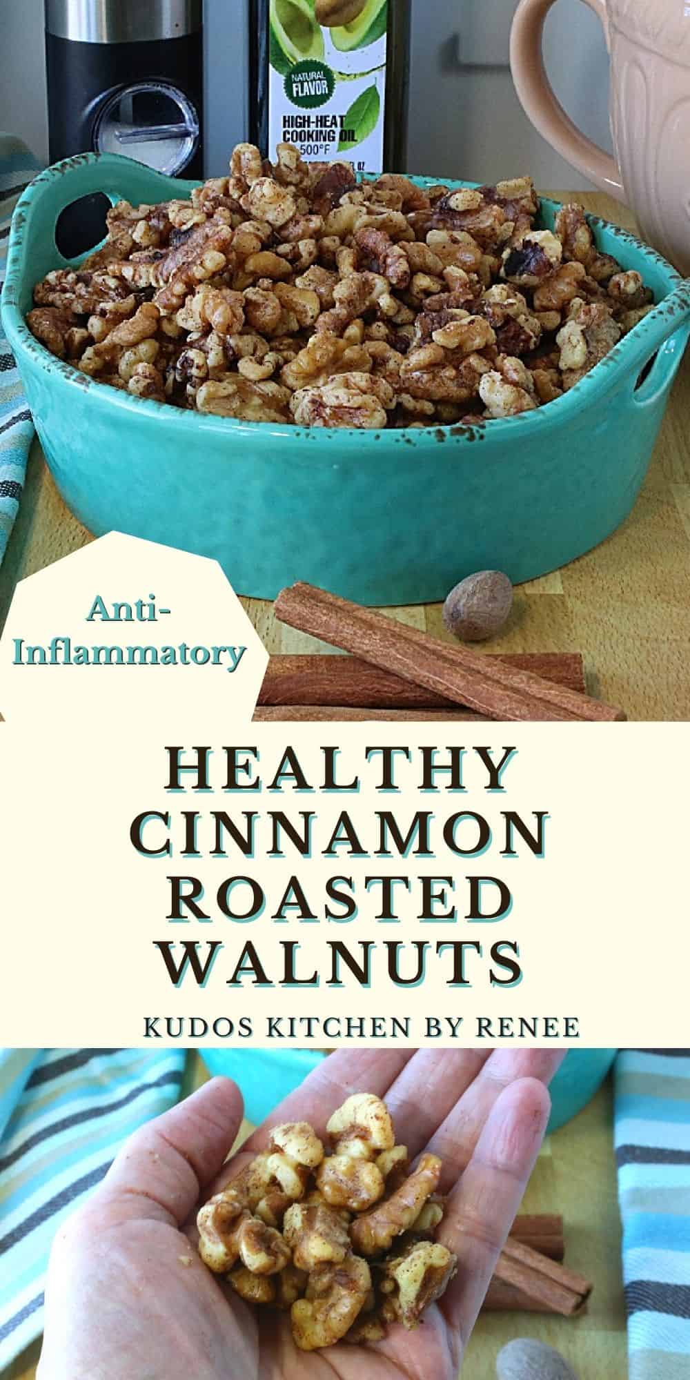 Healthy Roasted Cinnamon Walnuts - Kudos Kitchen by Renee
