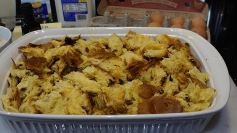 Panettoné Bread Pudding with RumChata Caramel - Kudos Kitchen
