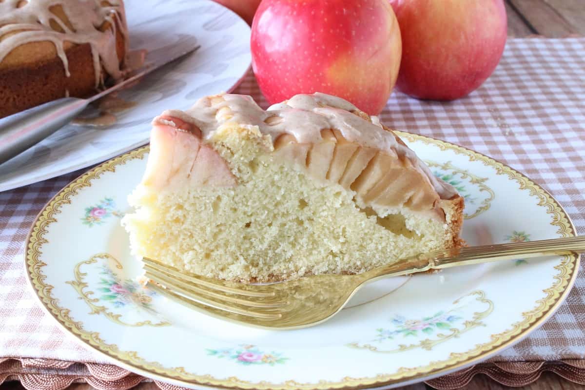 German Sunken Apple Cake - Kudos Kitchen
