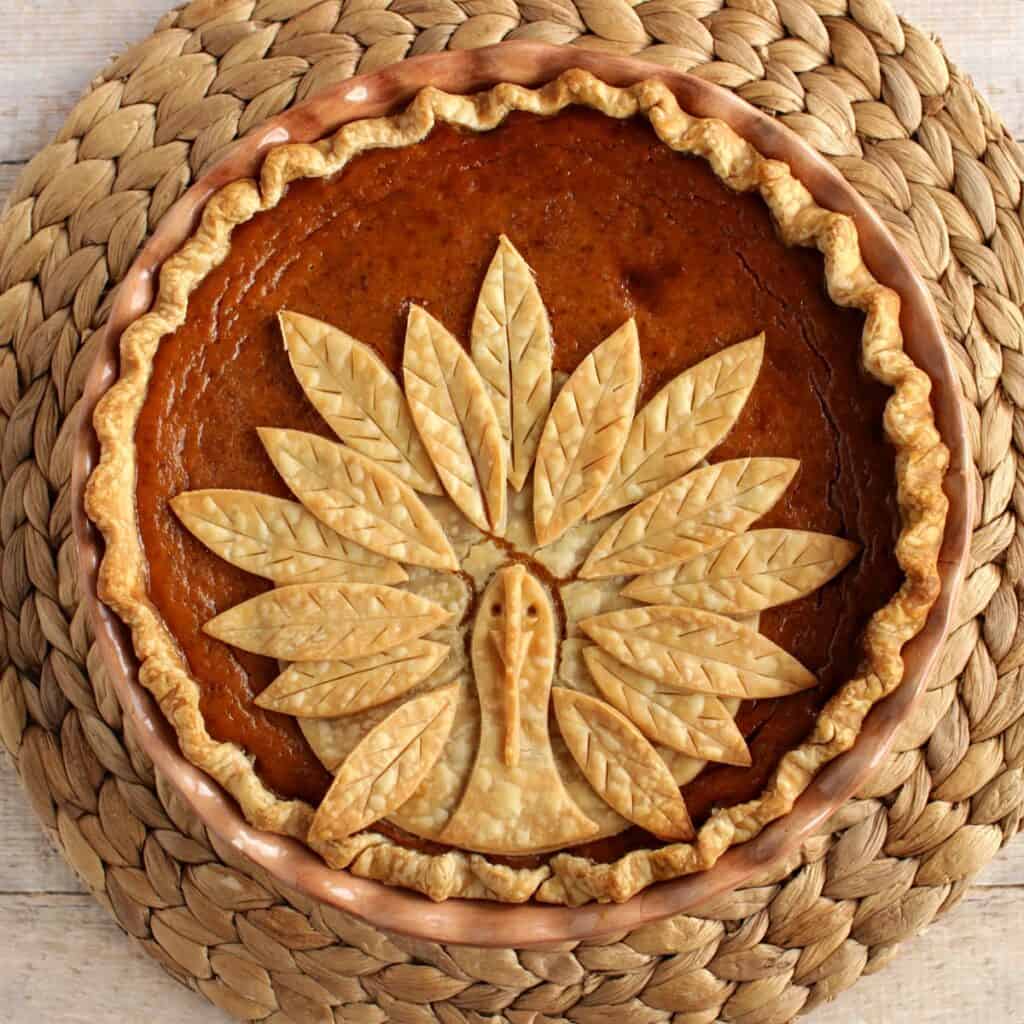 Turkey Crust Pumpkin Pie - Kudos Kitchen by Renee