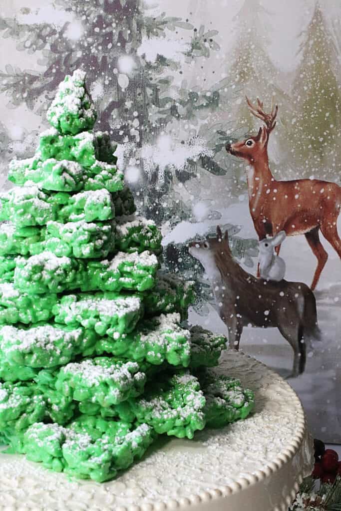 3D Rice Krispies Treat Christmas Tree - Kudos Kitchen by Renee