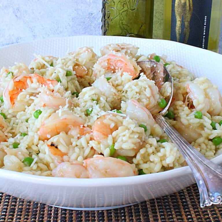 Shrimp Scampi Risotto with White Wine - Kudos Kitchen by Renee