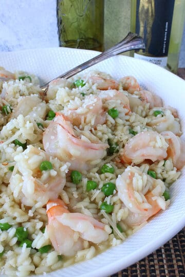 Shrimp Scampi Risotto with White Wine - Kudos Kitchen by Renee