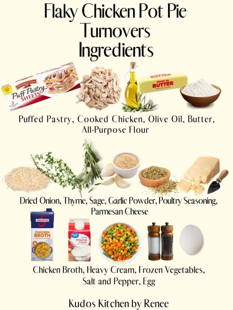 Flaky Chicken Pot Pie Turnovers - Kudos Kitchen by Renee