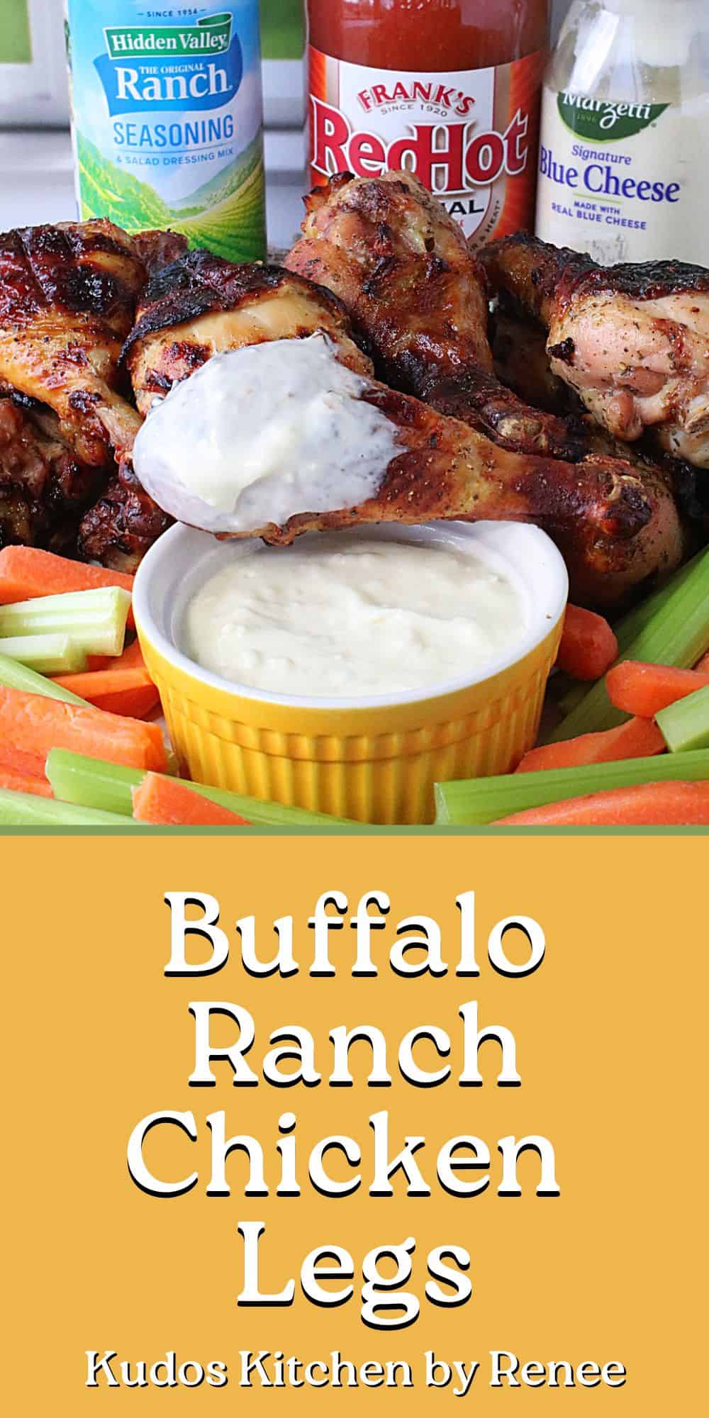 Air Fryer Buffalo Ranch Chicken Legs - Kudos Kitchen by Renee