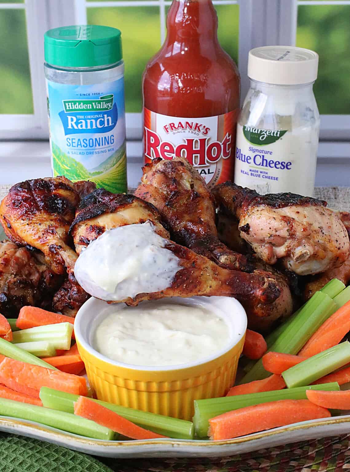 Air Fryer Buffalo Ranch Chicken Legs - Kudos Kitchen by Renee