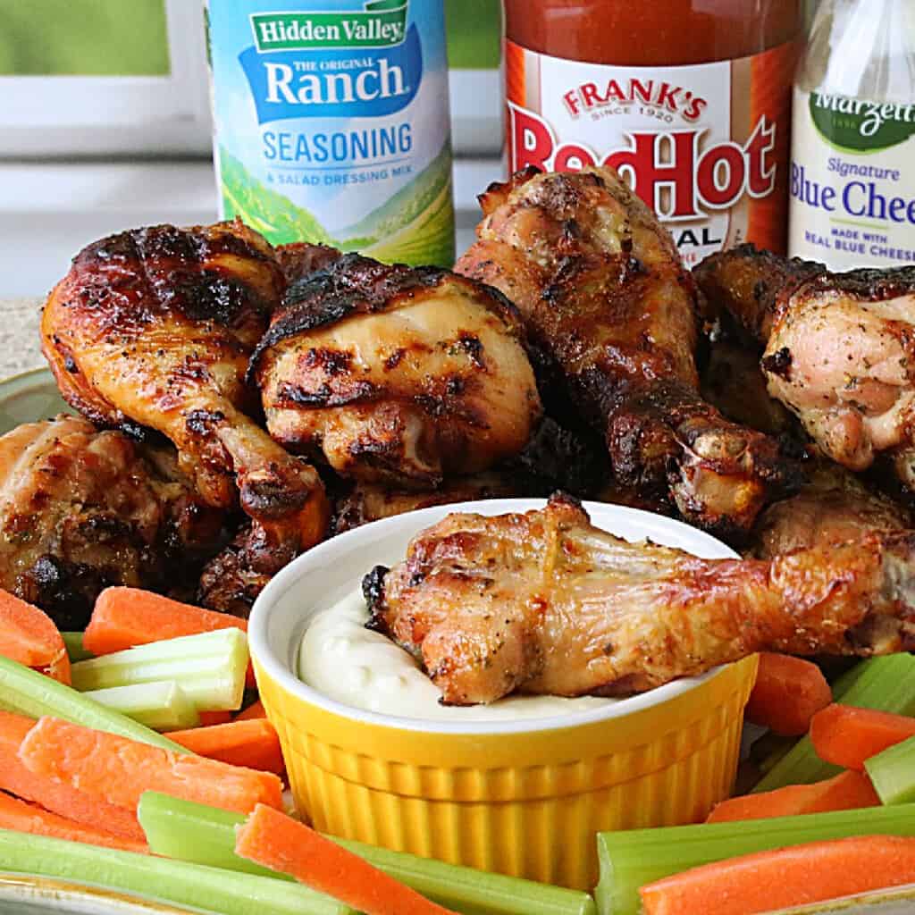 Air Fryer Buffalo Ranch Chicken Legs - Kudos Kitchen by Renee