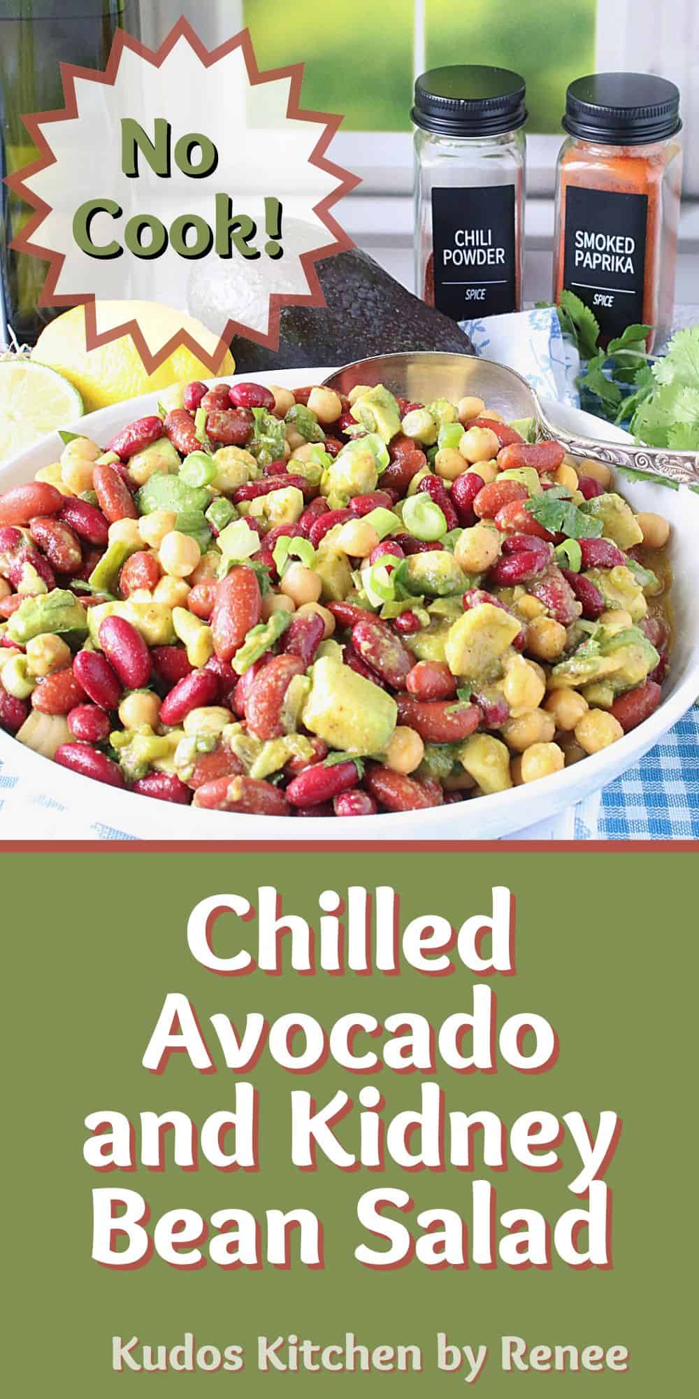Chilled Avocado and Kidney Bean Salad - Kudos Kitchen by Renee