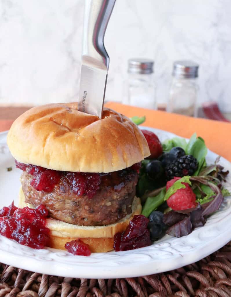 Stuffing Stuffed Turkey Burgers - Kudos Kitchen by Renee