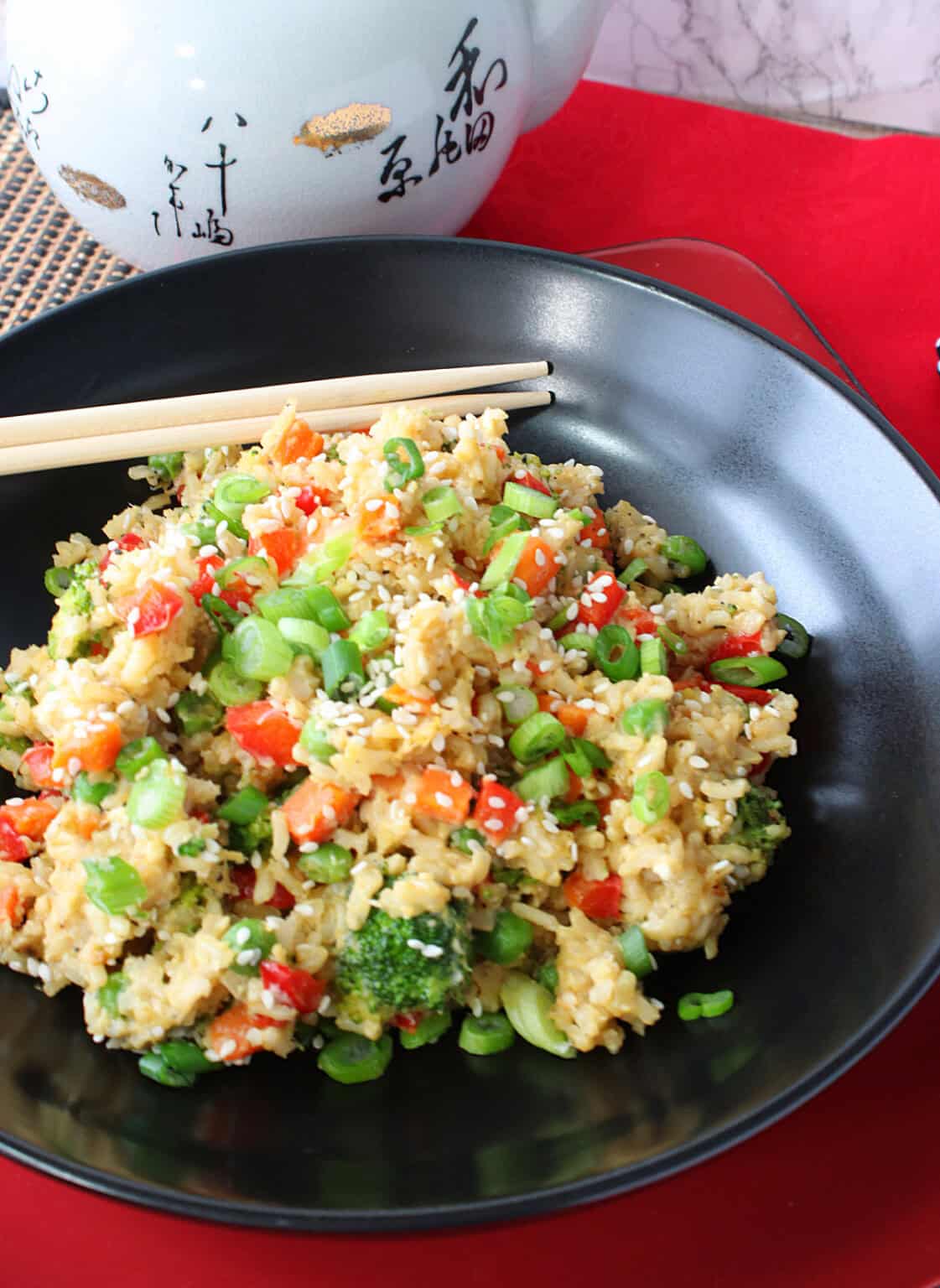 Stir-Fried Brown Rice - Kudos Kitchen by Renee