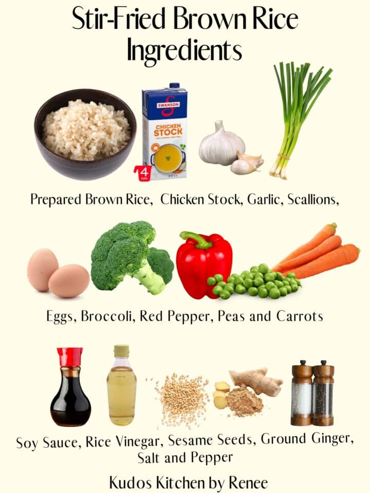 Stir-Fried Brown Rice - Kudos Kitchen by Renee