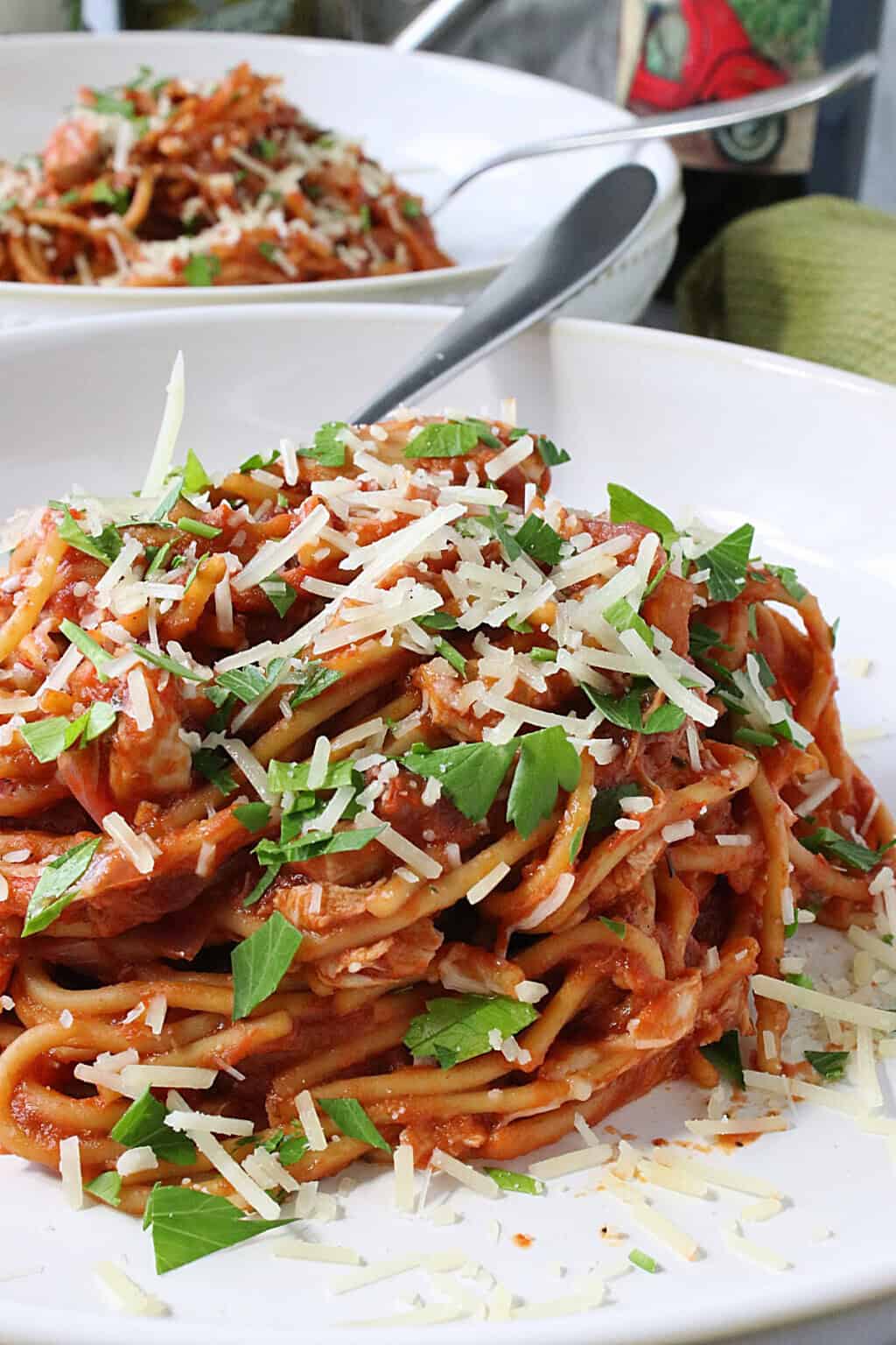 French Spaghetti with Red Wine - Kudos Kitchen by Renee