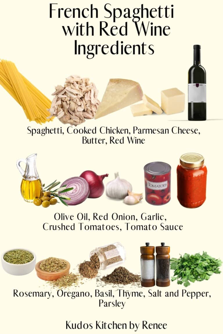 French Spaghetti with Red Wine - Kudos Kitchen by Renee