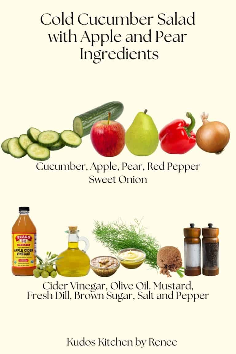 Cucumber salad with Apple and Pear - Kudos Kitchen by Renee