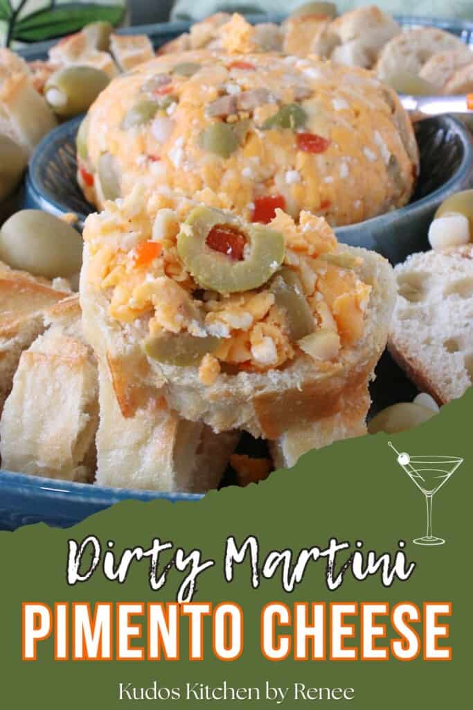 Dirty Martini Pimento Cheese (no alcohol) - Kudos Kitchen by Renee