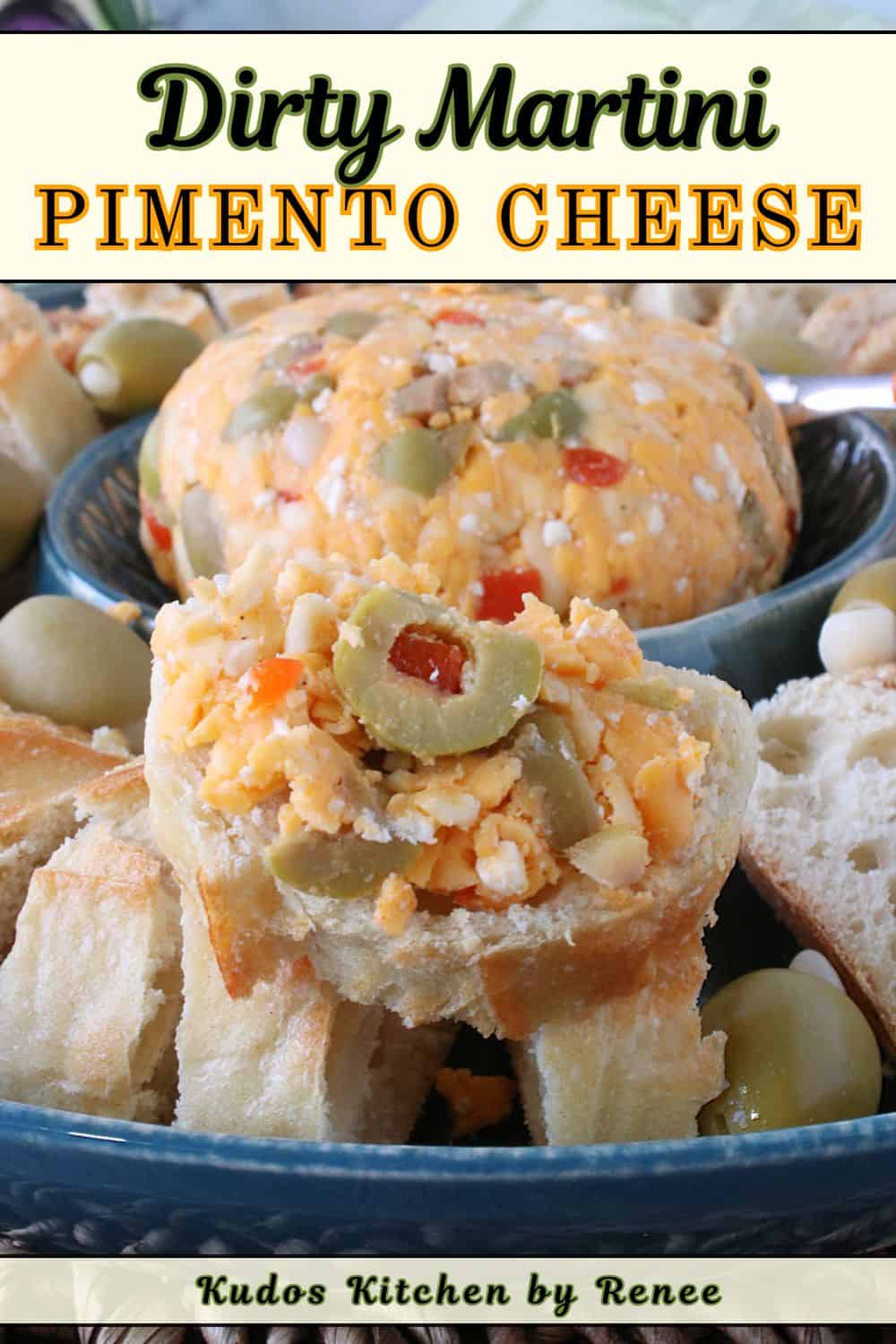 Dirty Martini Pimento Cheese (no alcohol) - Kudos Kitchen by Renee