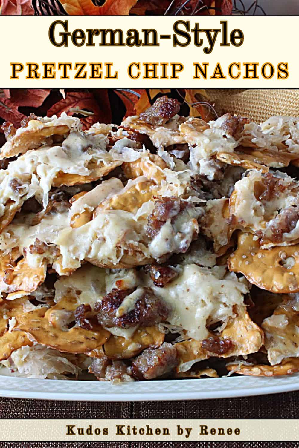 German-Style Pretzel Chip Nachos - Kudos Kitchen by Renee