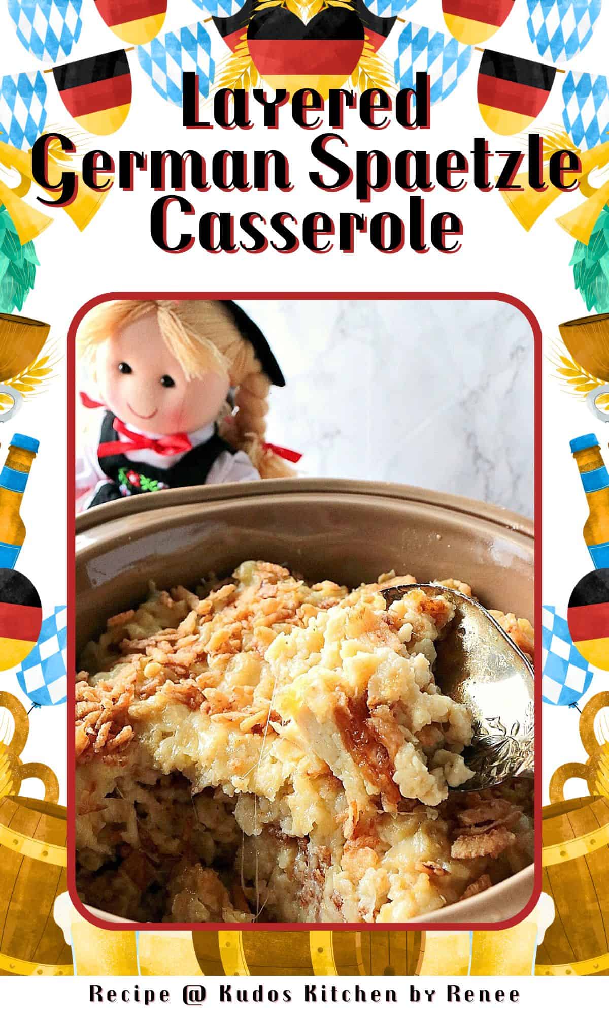 Layered German Spaetzle Casserole - Kudos Kitchen by Renee