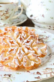 Fried Rosette Snowflake Cookies- Kudos Kitchen by Renee