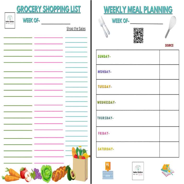 Meal Planning Printable Bundle | Kitchen Organization Printables